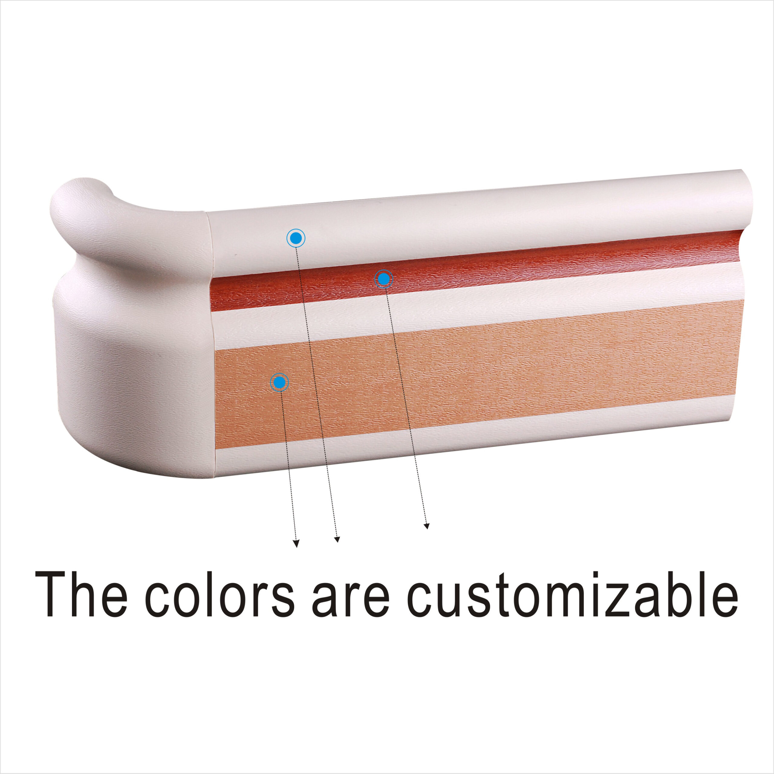 Hospital Corridor 159mm Handrail - Anti-Collision PVC Wall Protection ...