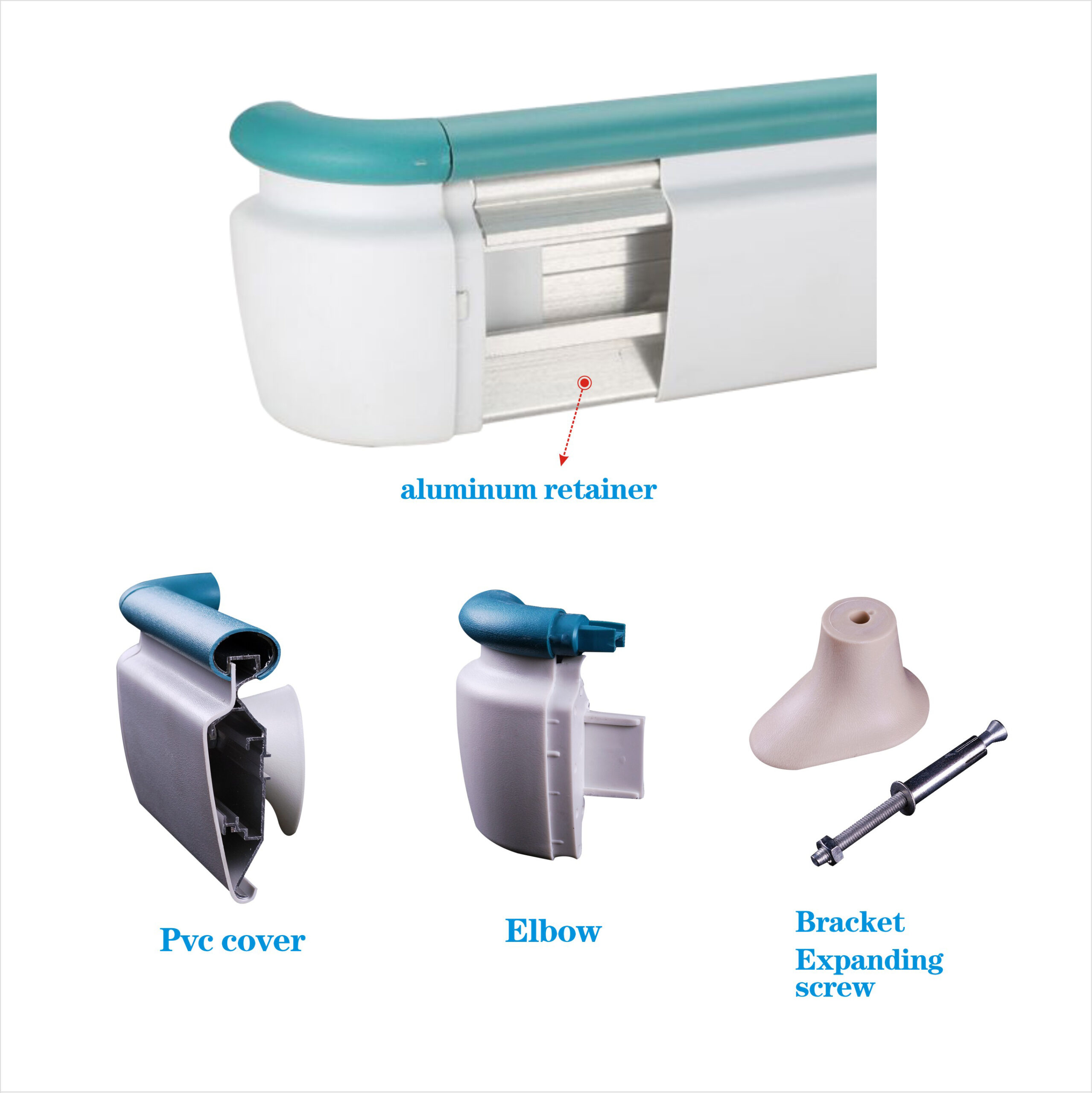 Durable & Antibacterial 143mm Medical Handrail | Custom Color | Easy ...